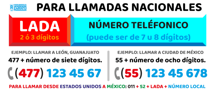 Claves Lada Nacionales – Guía de Apaseo el Alto